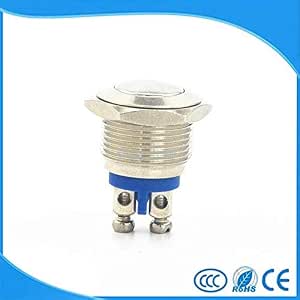 Amazon.com: 16mm Starter Switch Boat Horn Momentary Steel Metal Push ...