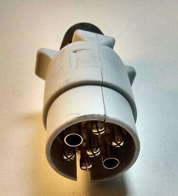 7 PIN 12S CARAVAN PLUG THERMO PLASTIC TOWING 12V TRAILER LIGHTS MAYPOLE ...