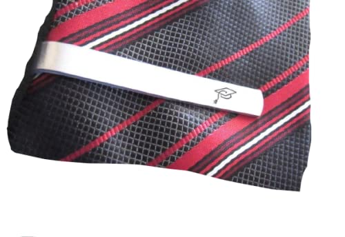 Amazon.com: Graduation Grad Cap Personalized Initials Tie Clip Wedding ...