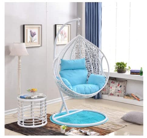 ABS Modern Crafts Single Seater Swings for Balcony with Sky Blue ...