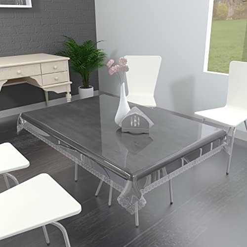 Buy MONKDECOR Classic Transparent 4 Seater Dining Table Cover with ...
