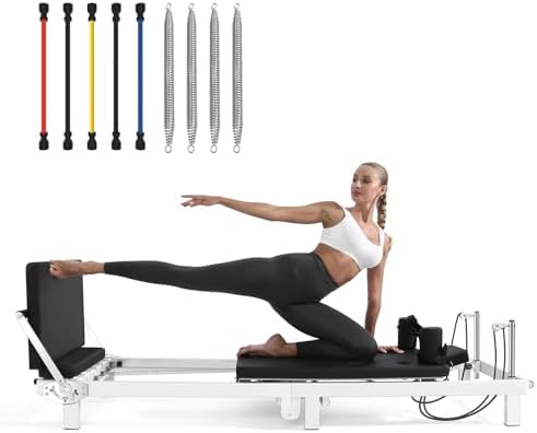 Foldable Pilates Reformer Machine,Extended 88in Frame Pilates Equipment ...