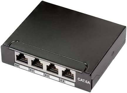 BIGtec 4 Port Patchpanel CAT6a mini Patchfeld Netzwerk LSA Verteiler ...