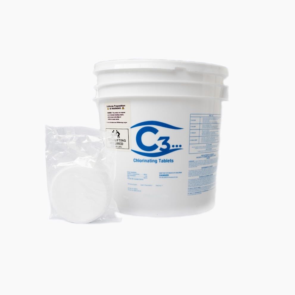 Amazon.com : C3 3-Inch Jumbo Chlorine Tablets for Swimming Pools Spa ...