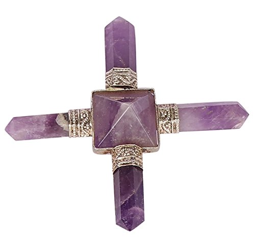 Nytra Amethyst 4 Spoke Pyramid Energy Generator/Projector Crystal for ...