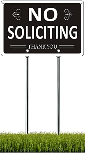 Amazon.com : Premium Aluminum No Soliciting Sign for House, 12"x 8 ...