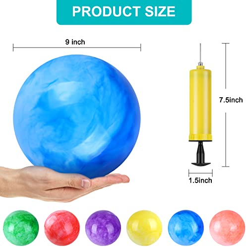 Snapklik.com : 12 Pcs 9 Inch Marbleized Bouncy Balls Kick Balls ...