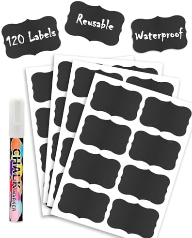 Amazon.com : 120Pcs Chalkboard Labels for Jars, Removable Chalkboard ...
