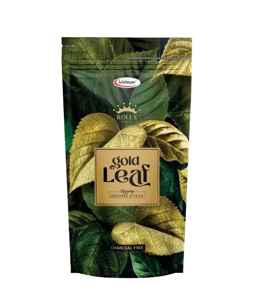 Krishnam Agarbatti Rolex - Gold Leaf Dhoop Sticks for Pooja, Pack of ...
