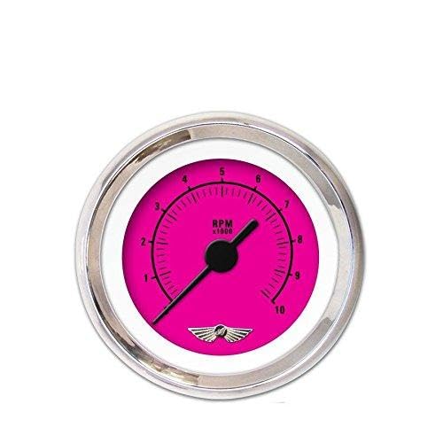 Aurora Instruments 6259 Rider Pink Tachometer Gauge with Emblem (Black ...