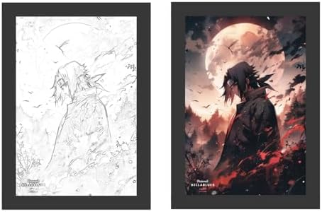 Nuvue Store Itachi Uchiha 2 Light Painting Art Frame | USB | 5 x 7 ...