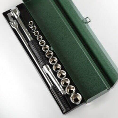 ARC-POWER For 17 Piece 1/2" Drive Metric Size Sized Socket Ratchet ...