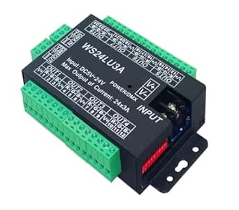 Amazon.com: 24CH DMX 512 Controller 24 Channel decoder RGB DLE Light Strip Module 5-24V LED ...