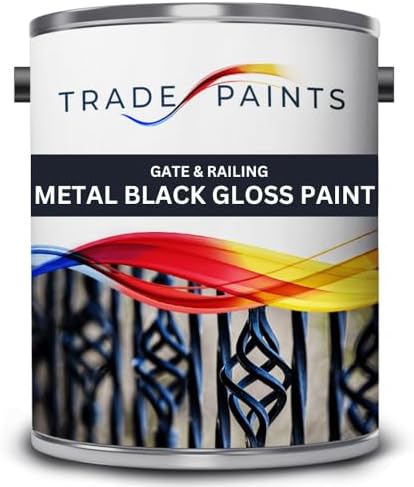 Wrought Iron Gate & Railing Gloss Metal Paint - Black - 1 Litre ...