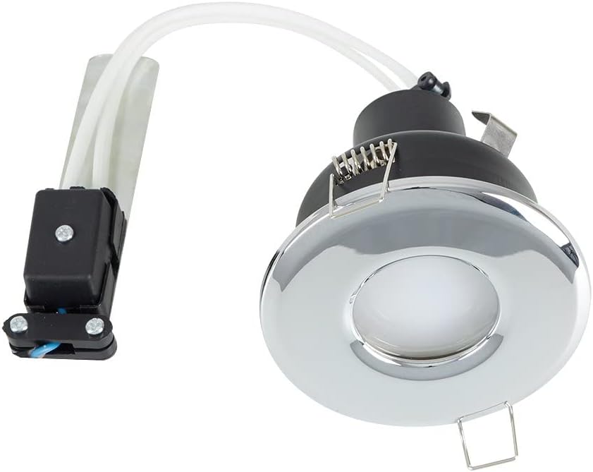 MiniSun Bathroom/Shower/Soffit IP65 Rated Polished Chrome GU10 Recessed ...