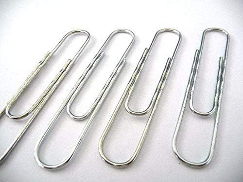 Pack of 100 Large Jumbo Giant Big Paper Clips Wavy Length 75mm ...