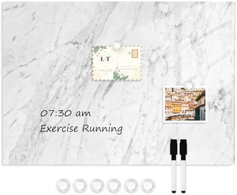 Navaris Magnetic Whiteboard Memo Board - 40 x 60 cm Writable Dry Erase ...