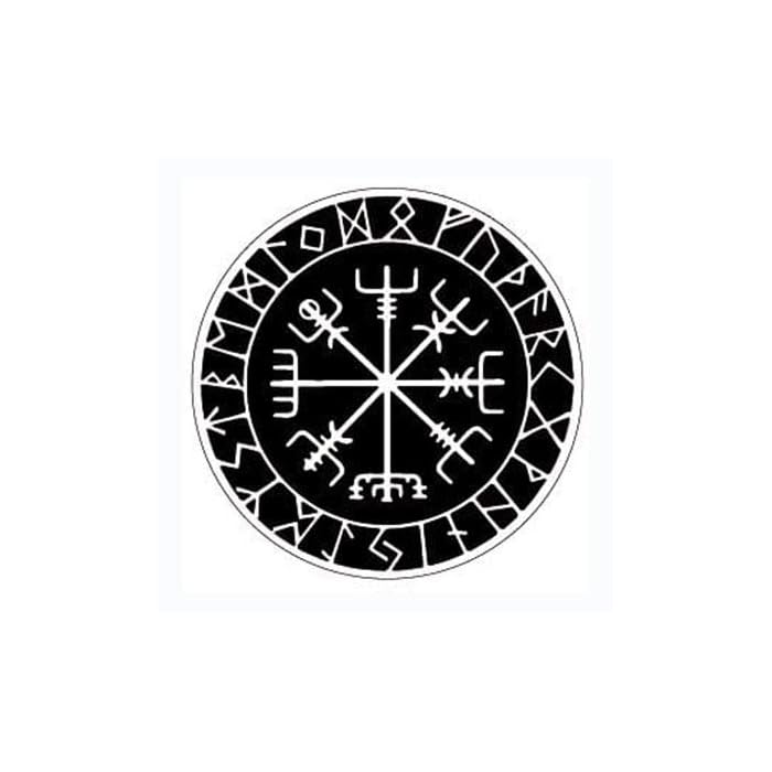 Buy OTA STICKER Vegvisir Norse Wheel Viking Rune Odin Alphabet Eye Fear ...