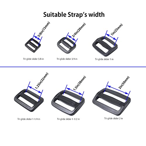 Snapklik.com : Triglide Sliders 1 Inch Plastic Tri Glide Slides ...