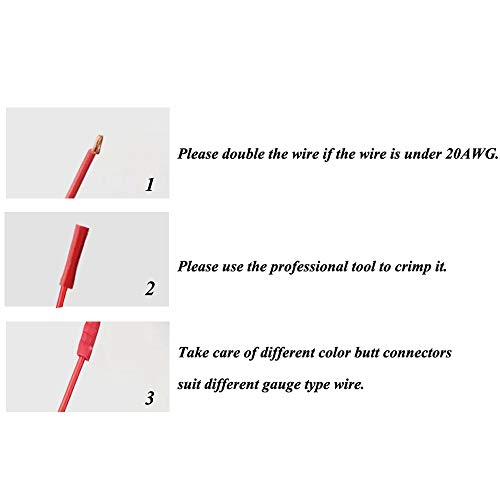 Snapklik.com : 200 PCS Insulated Straight Wire Butt Splice Terminals ...