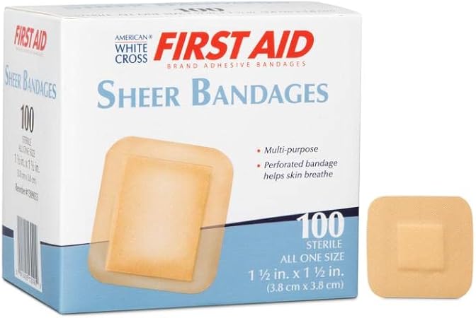 Amazon.com: American White Cross First Aid Sheer Plastic Adhesive Spot ...