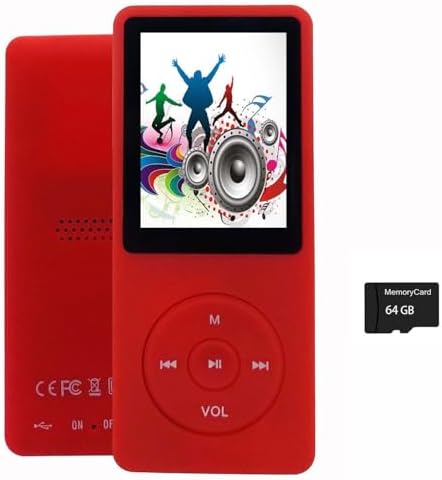 Amazon.com: 64GB MP3 Player with Speaker Earphones Portable Music ...