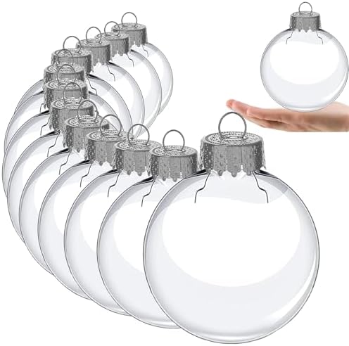 Amazon.com: 8PCS Hanging Clear Plastic Fillable Ornaments Balls,3.15 ...