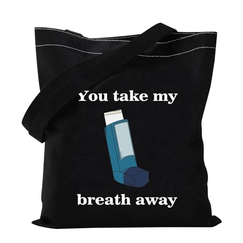 MYSOMY You Take My Breath Away Tote Bag Asthma Inhaler Bag Asthma ...