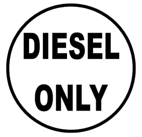 Diesel Only Sticker Decal 9.5Cm x 9.5Cm Choice Of Colours, Waterproof ...