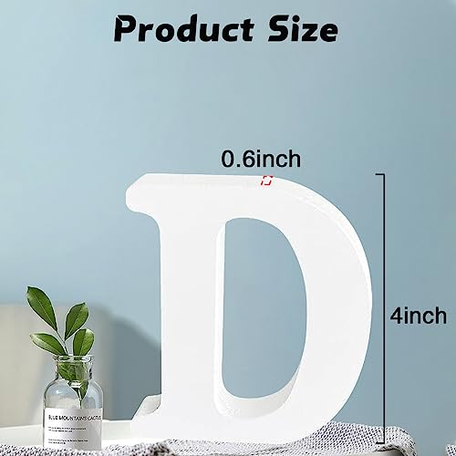 Snapklik.com : 4 Inch D White Wood Letters,Unfinished Wood Letters For ...
