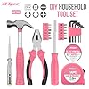 Novo Household Pink DIY Tool Kit - 24 Pcs | Mini Hand Powered Tool Kit ...