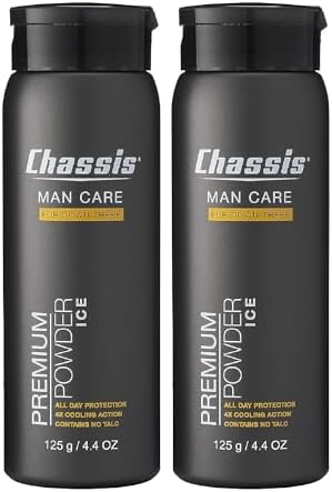 Amazon.com: Chassis Ice Premium Natural Body Powder for Men, Anti ...