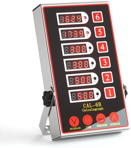 Amazon.com: Commercial Kitchen Timer with 6 Channels, Professional LED ...