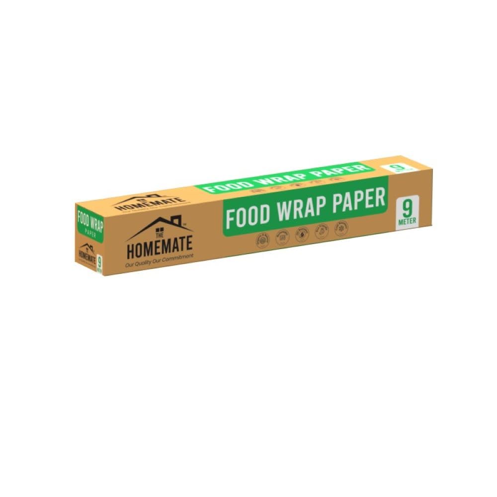 The Homemate Food Wrap Paper, 9 Meter Roll, Grease-Resistant Food Paper ...
