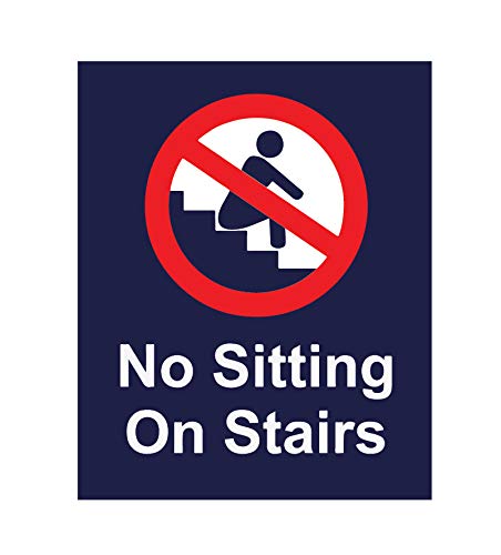 SIGN EVER No Sitting On Stairs Sign Board With Double side adhesive ...