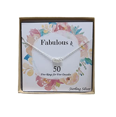 Amazon.com: Decade Necklace for Woman - Sterling Silver with Floral ...