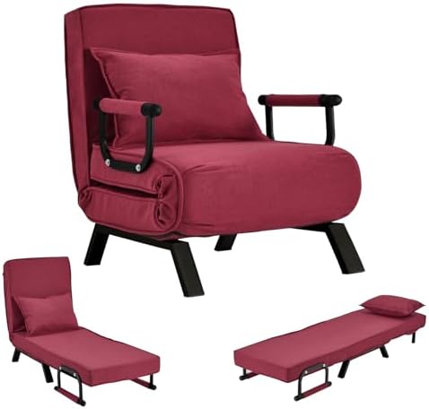 Amazon.com: Convertible Sofa Bed Sleeper Chair,Single Person Chaise ...