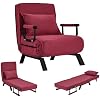 Amazon.com: Convertible Sofa Bed Sleeper Chair,Single Person Chaise ...
