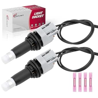 Amazon.com: Svicari 2PCS Headlight Side-Marker Light Socket with Wire Harness w/Connector and ...
