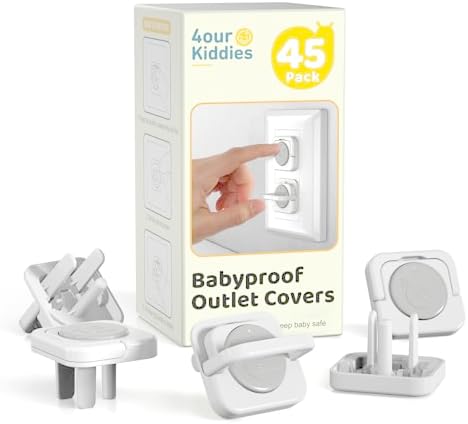 Amazon.com : 45 Pack Baby Proofing Outlet Covers, Baby Proof Plug ...