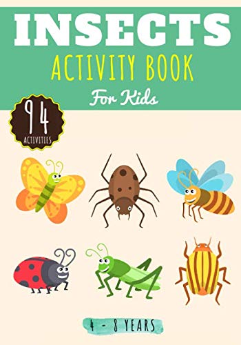 Insects activity book: Bugs Activity Book For kids Age 4 - 8 Years ...