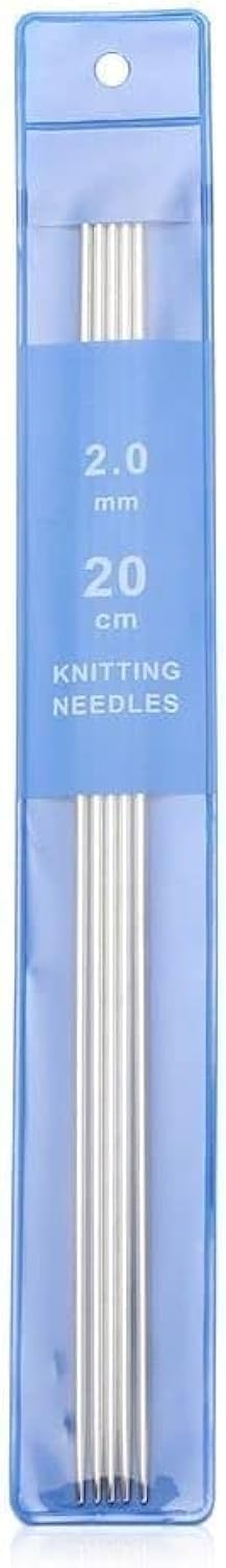 Amazon.com: 5Pcs Silver Double Pointed Stainless Steel Knitting Needles ...