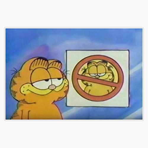 Leyland Designs Garfield 80S Meme Sticker Outdoor Rated Vinyl - Want It All
