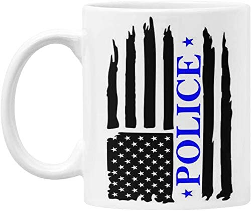 Amazon.com: All Sale Outlet Thin Blue Line - Blue Lives Matter 11oz ...