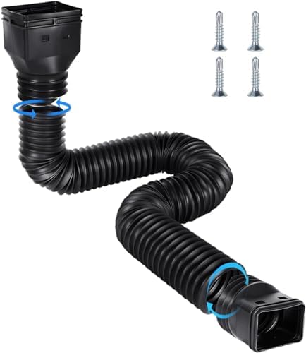 Amazon.com : Ynxgzcan Rain Gutter Downspout Extensions, Flexible ...