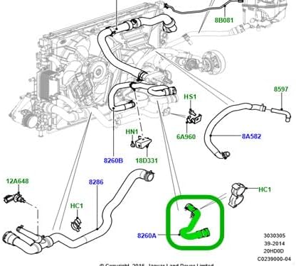 MANGUERA DE ENTRADA DE CALENTADOR ORIGINAL COMPATIBLE CON LAND ROVER ...