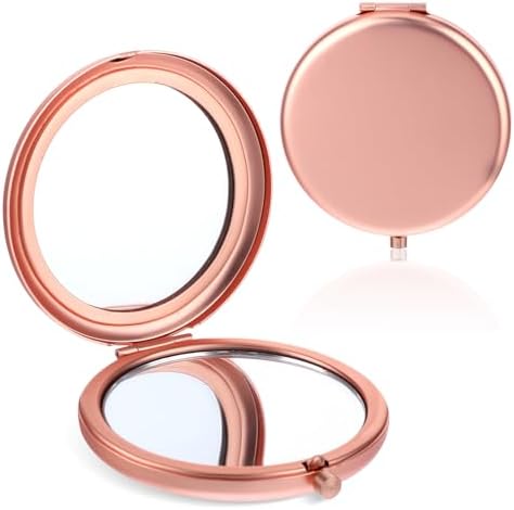 YUXIANLB Compact Mirror for Purse, Double-Sided 1X/2X Magnifying Metal ...