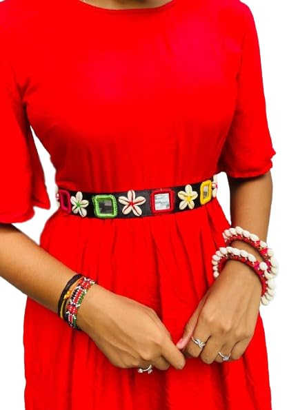 Buy Aikya Mirror Work Belt Kandora Kamarbandh Kamarpatta Saree Chaniya Choli For Women ...