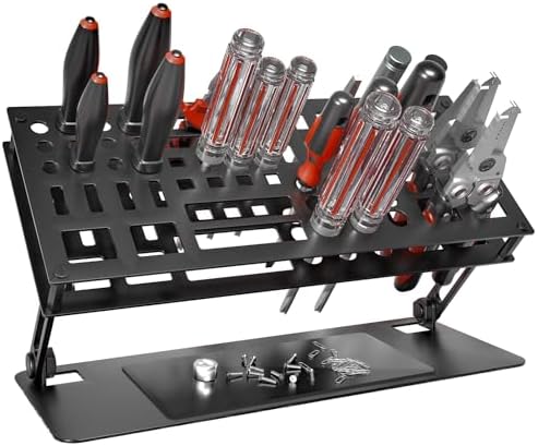 Amazon.com: ESYTEOOT Bamboo Screwdriver Organizer Rack Tools Desktop ...