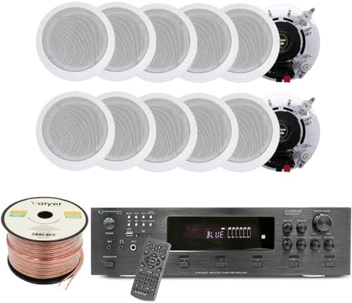 Amazon.com: Vaiyer Home Audio System Kit, 6-Channel 6000 Watts ...